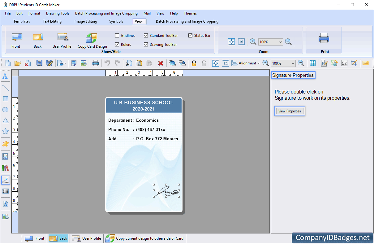 Screenshots of Student ID Cards Maker to know how to design Student ID ...