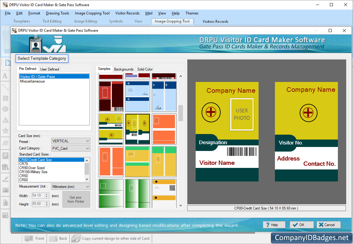 Visitors ID Gate Pass Maker design visitors ID cards and Gate Pass for ...